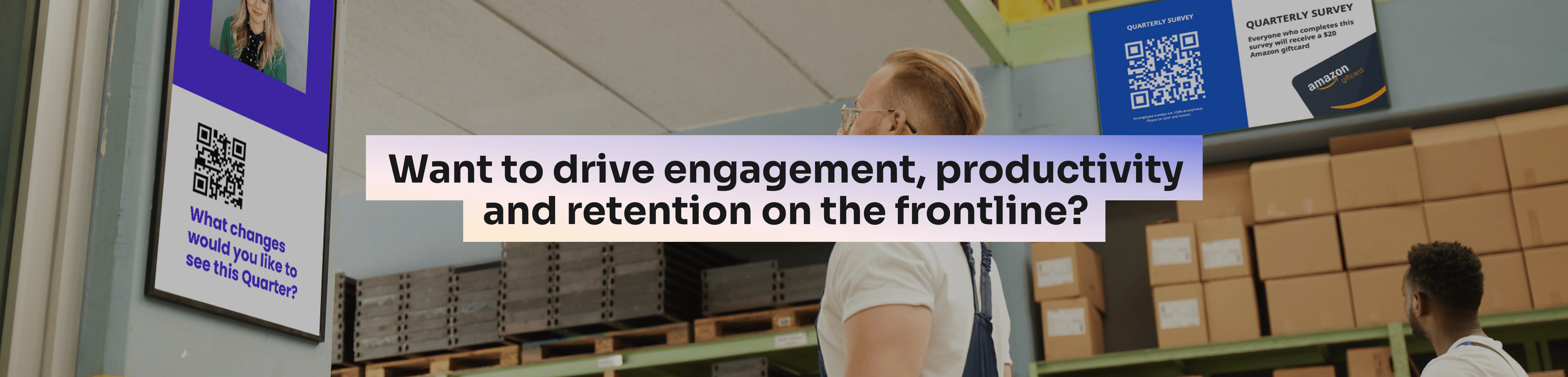 Create a connected deskless workforce with digital signage